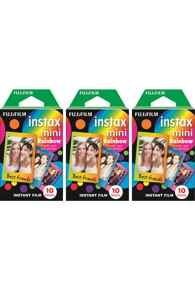 Instax Mini Rainbow 10X3 Film Seti Instax Mini Rainbow 10X3 Film Seti