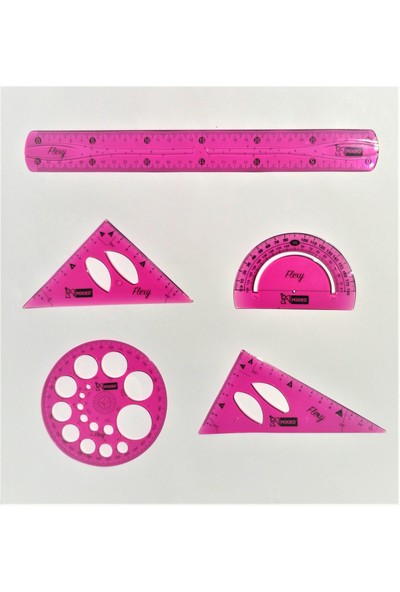 Mikro Flexible Cetvel Seti 5'li Set FL05 Pembe Mikro Flexible Cetvel Seti 5'li Set FL05 Pembe