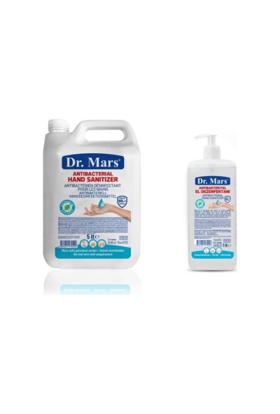 Dr.mars Alkol Bazlı Sıvı El Dezenfektanı 5 Litre 1 Adet + Dr.mars Sıvı El Dezenfektanı 1litre 1 Adet Dr.mars Alkol Bazlı Sıvı El Dezenfektanı 5 Litre 1 Adet + Dr.mars Sıvı El Dezenfektanı 1litre 1 Adet