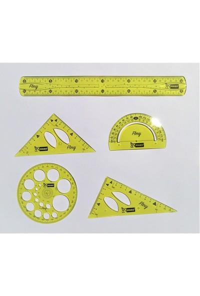 Mikro Flexible Cetvel Seti 5'li Set FL05 Sarı Mikro Flexible Cetvel Seti 5'li Set FL05 Sarı