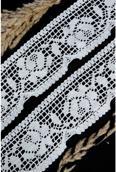 Alka Dantel Pamuk Beyaz Kopanaki 10 mt Alka Dantel Pamuk Beyaz Kopanaki 10 mt