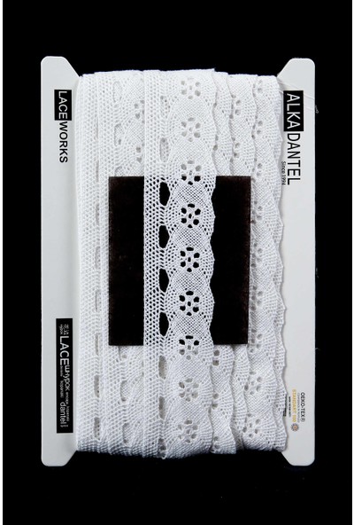 Alka Dantel Pamuk Beyaz Kopanaki 10 mt Alka Dantel Pamuk Beyaz Kopanaki 10 mt