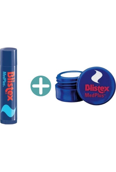 Blistex Medplus Dudak Koruyucu Kavanoz 7ml + Medplus Dudak Koruyucu Stick Blistex Medplus Dudak Koruyucu Kavanoz 7ml + Medplus Dudak Koruyucu Stick