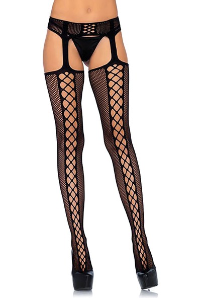 Cheeky Dishy Kadın Siyah Jartiyer Görünümlü Fantezi Çorap Cheeky Dishy Kadın Siyah Jartiyer Görünümlü Fantezi Çorap