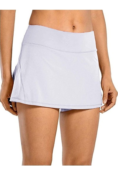 Asksa Kadın 2'si 1 Arada Spor Şort Etek Tenis Eteği Cepli Mini Etek