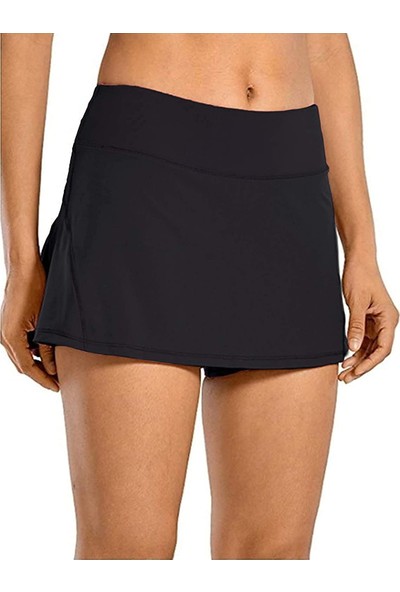 Asksa Kadın 2'si 1 Arada Spor Şort Etek Tenis Eteği Cepli Mini Etek